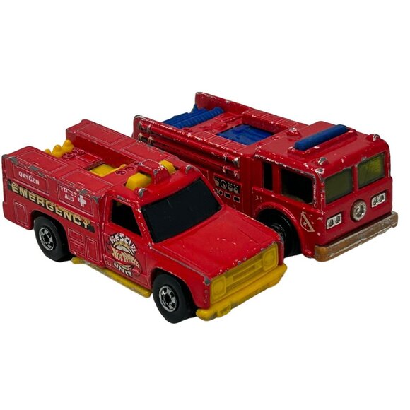 Hot Wheels | Toys | Lot Of 2 Emergency Fire Engine Trucks Hot Wheels ...